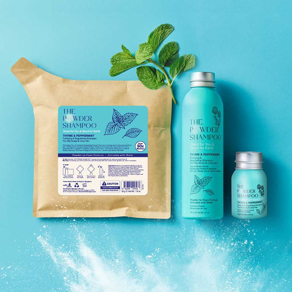 Travel powder shampoo mini bottles | The Powder Shampoo