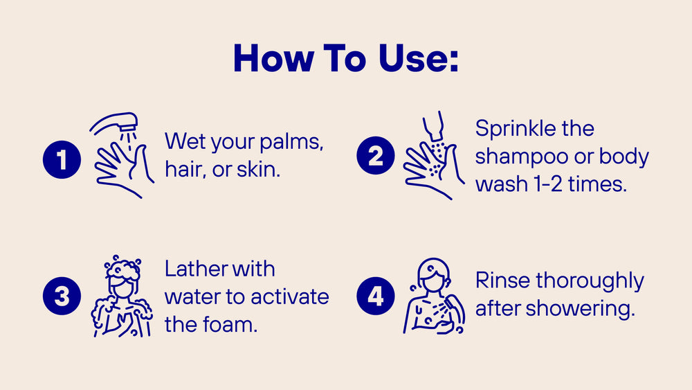 How to use Powder Shampoo & Powder Body Wash | The Powder Shampoo