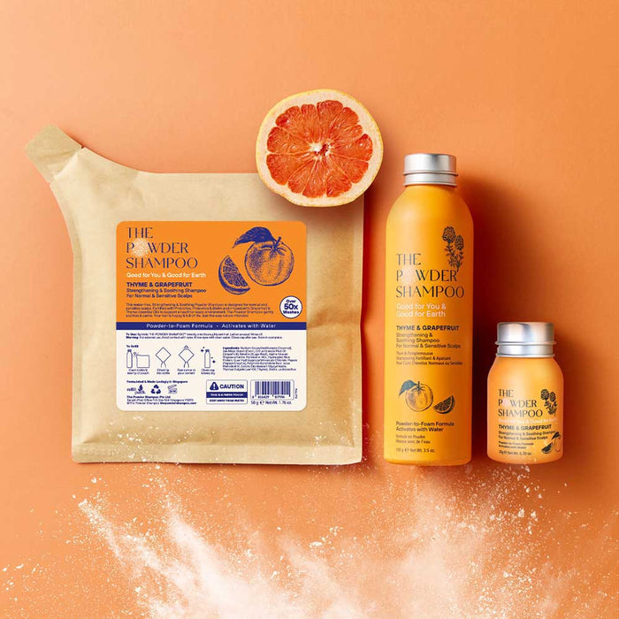 Travel powder shampoo mini bottles | The Powder Shampoo