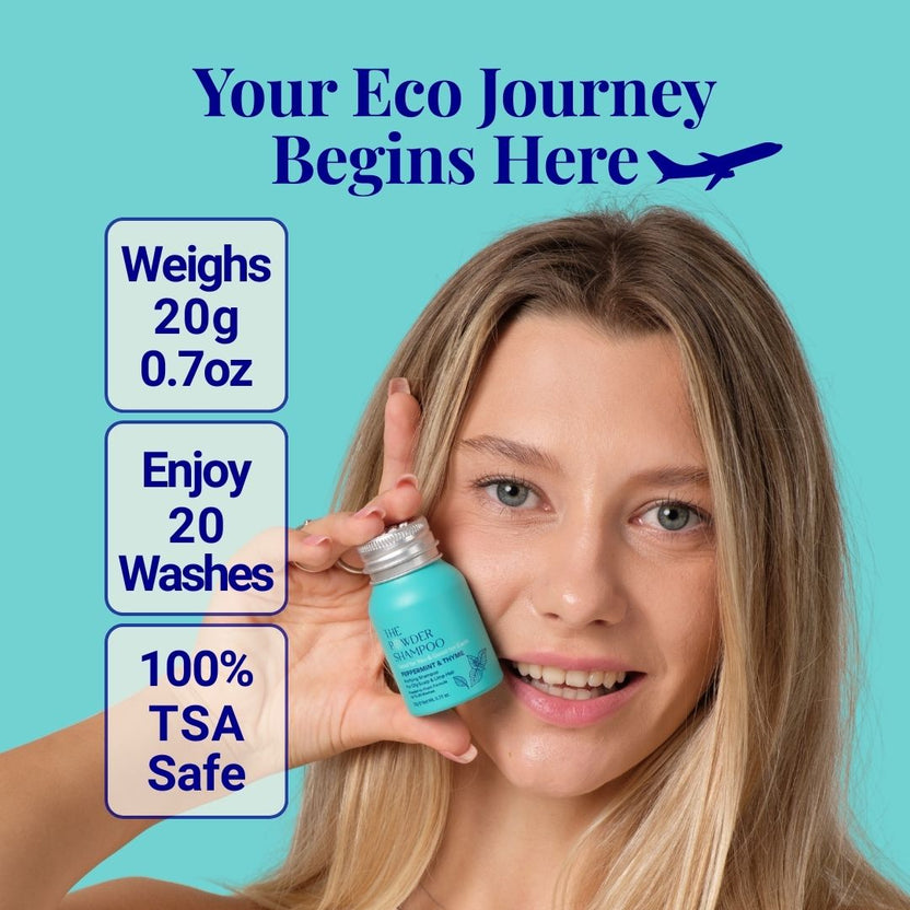Travel powder shampoo mini bottles | The Powder Shampoo